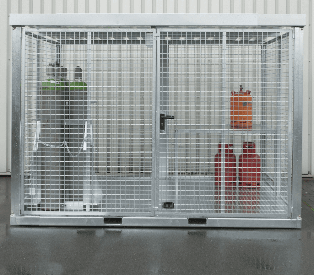 Forklift Transportable - Gas Cylinder Cage - for 104 Cylinders with ...