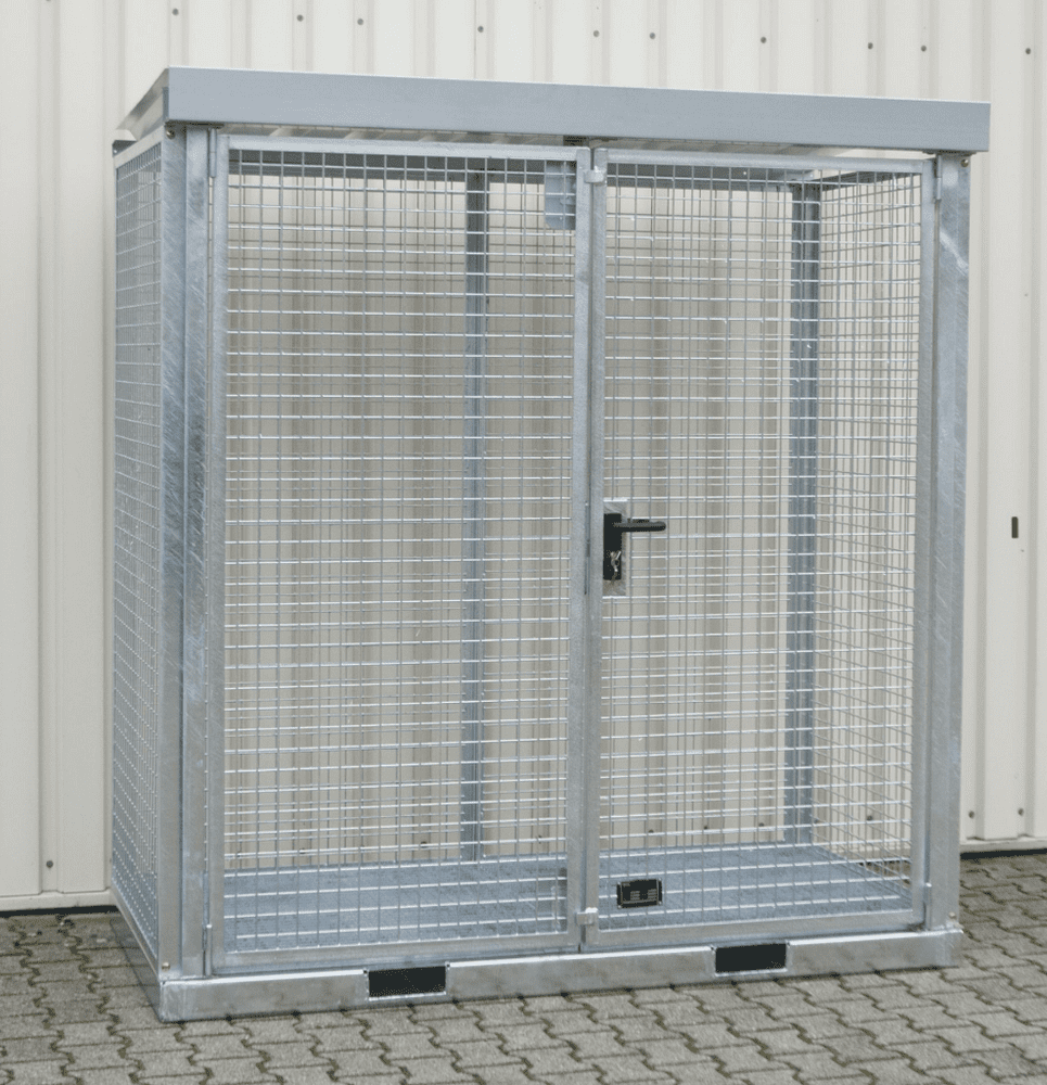Forklift Transportable - Gas Cylinder Cage - for 45 Cylinders with Grid ...