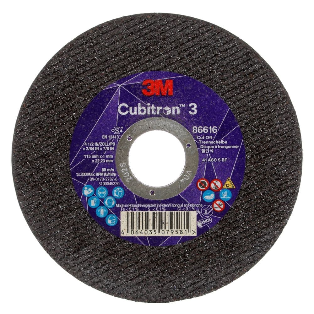 3M 115X1 0mm Cubitron 3 Slitting Discs 86616
