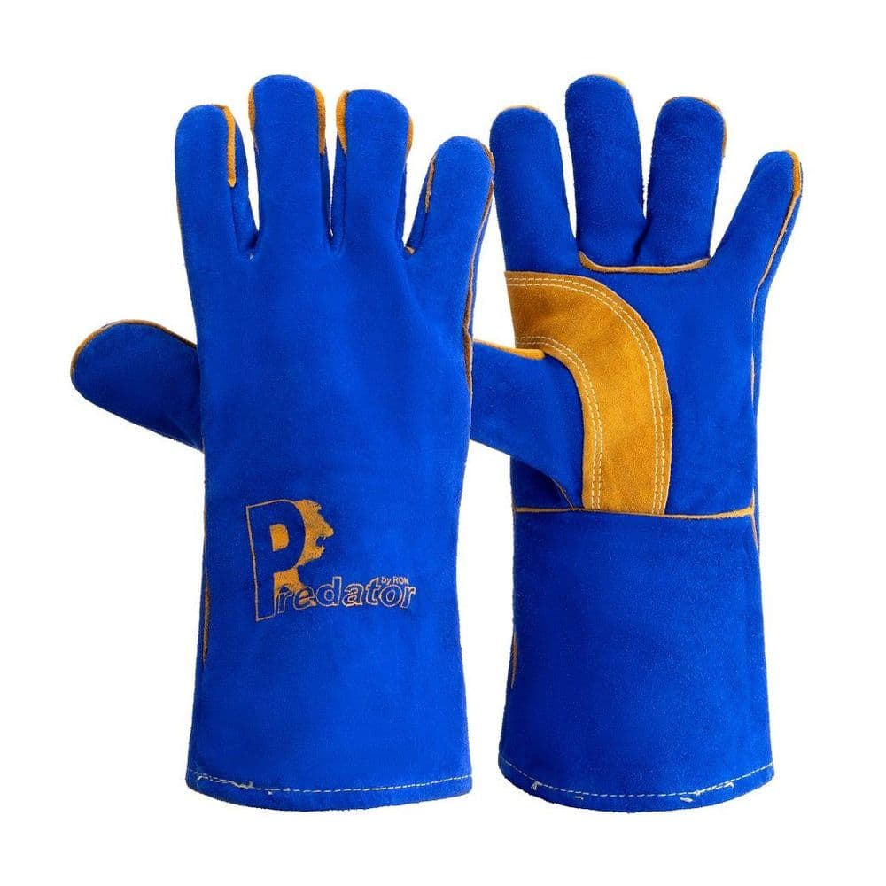 Predator Superior Twaron Stitched Blue Welding Gauntlets