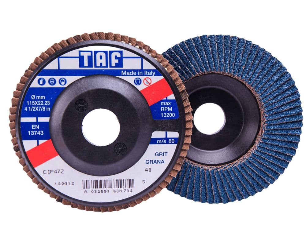 TAF CIP47Z Zirconium Flap Discs 115mm 40 Grit