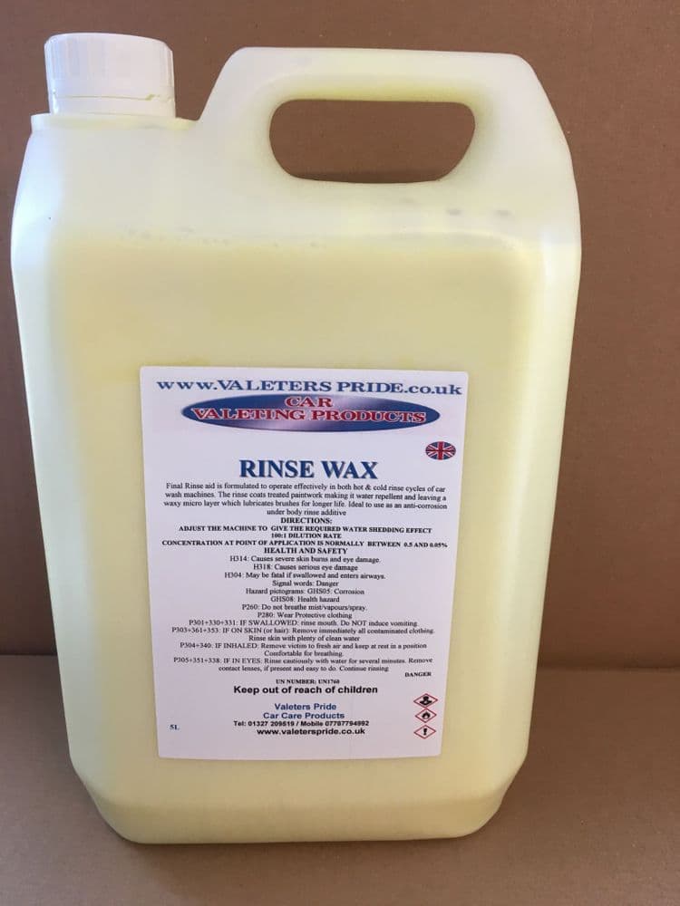 Final Rinse Wax 100 1 Dilution Rate Water Repellent