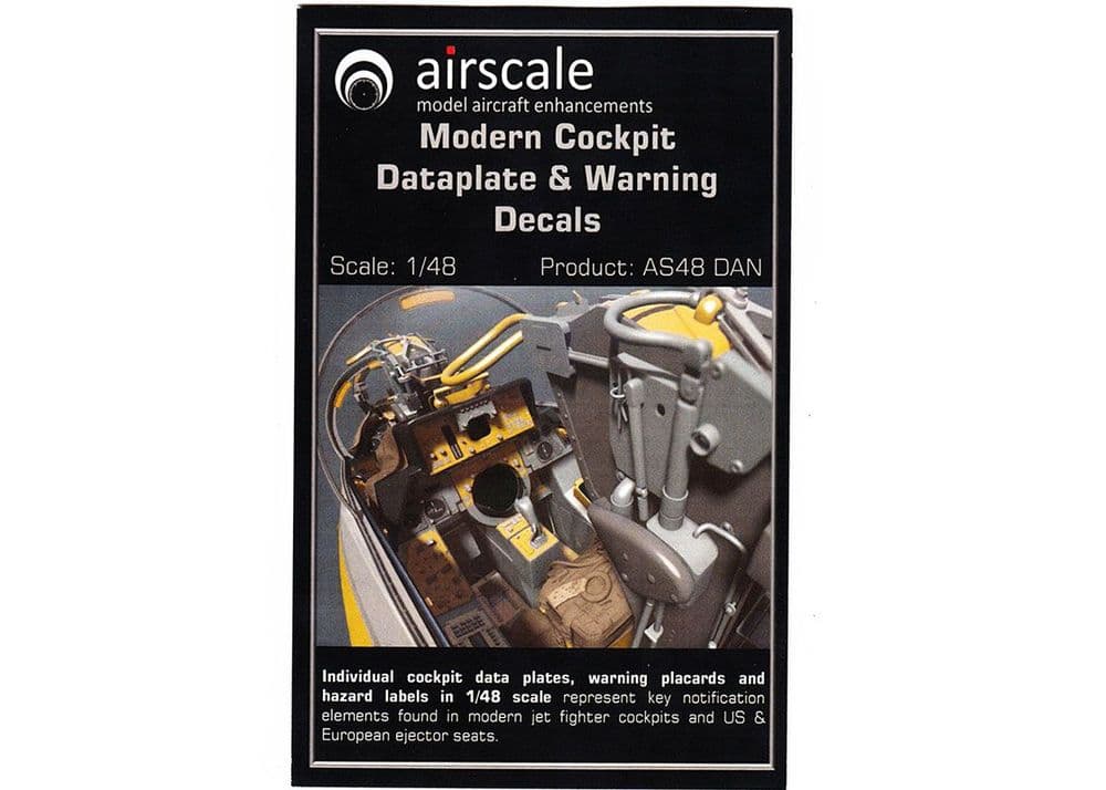 Modern Cockpit Dataplate & Warning Decals 1/48th