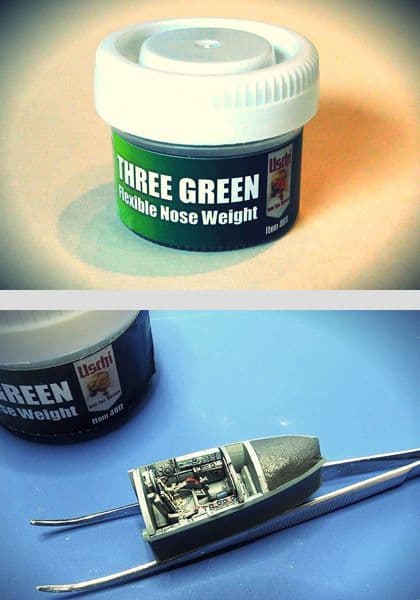 Three Green Flexible Nose Weight