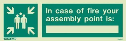 (AL4128) Jalite Aluminium External Assembly Point Sign