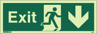 (447) Jalite Exit Down Sign - Progress Down from Here