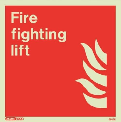 (6612) Jalite Fire fighting lift sign