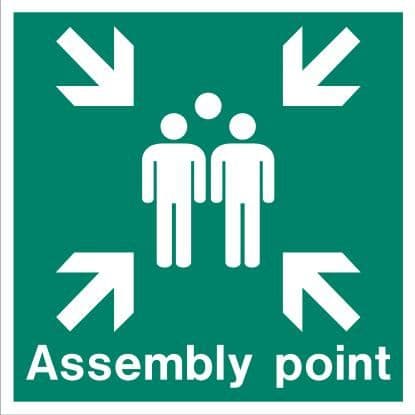 (AL4128) Jalite Aluminium External Assembly Point Sign