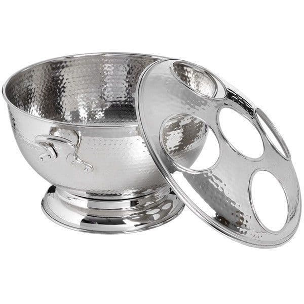 Large Silver Champagne Cooler Bucket Metal 5 Bottle Holder Party