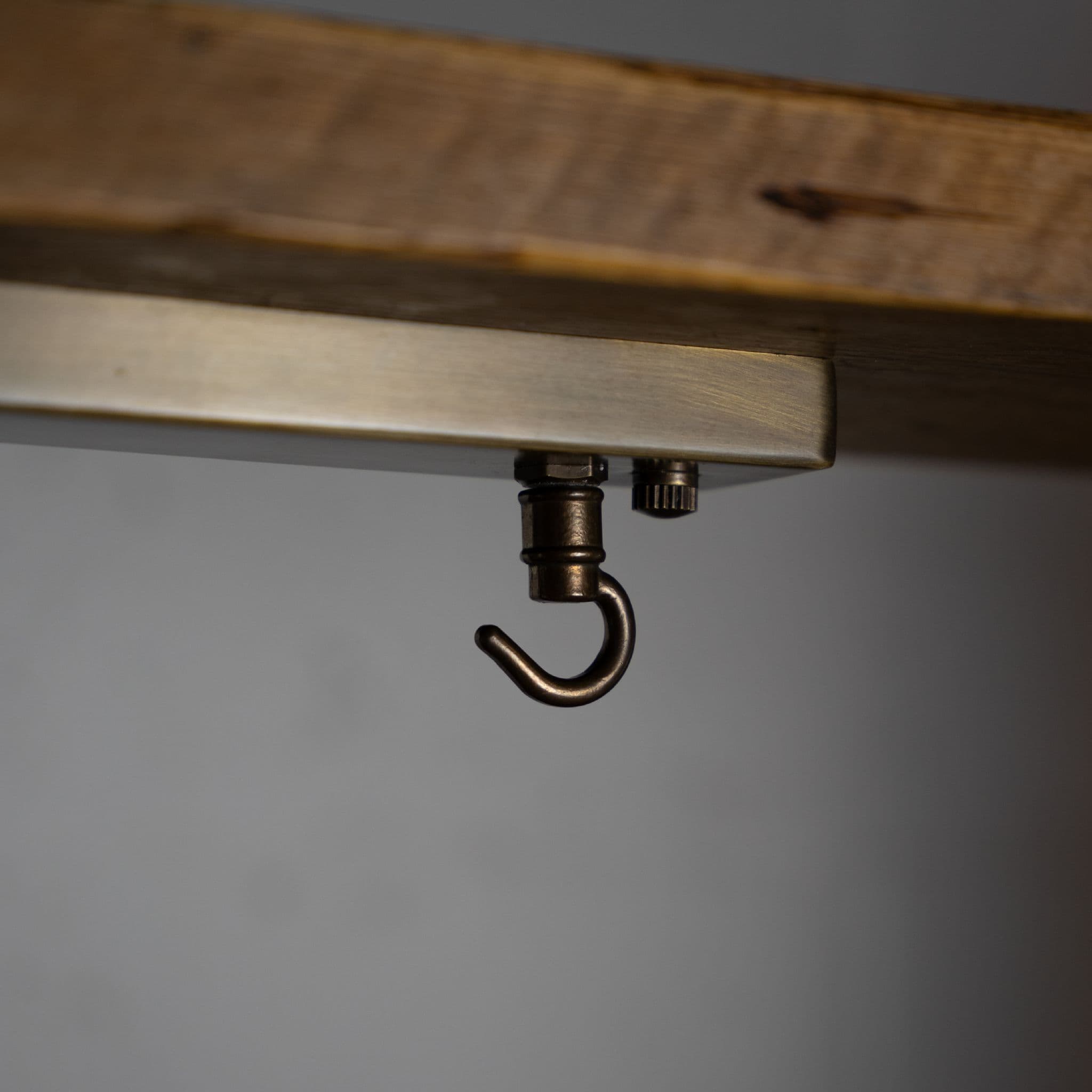 300mm Hooked Ceiling Rose Bar - Antique Brass