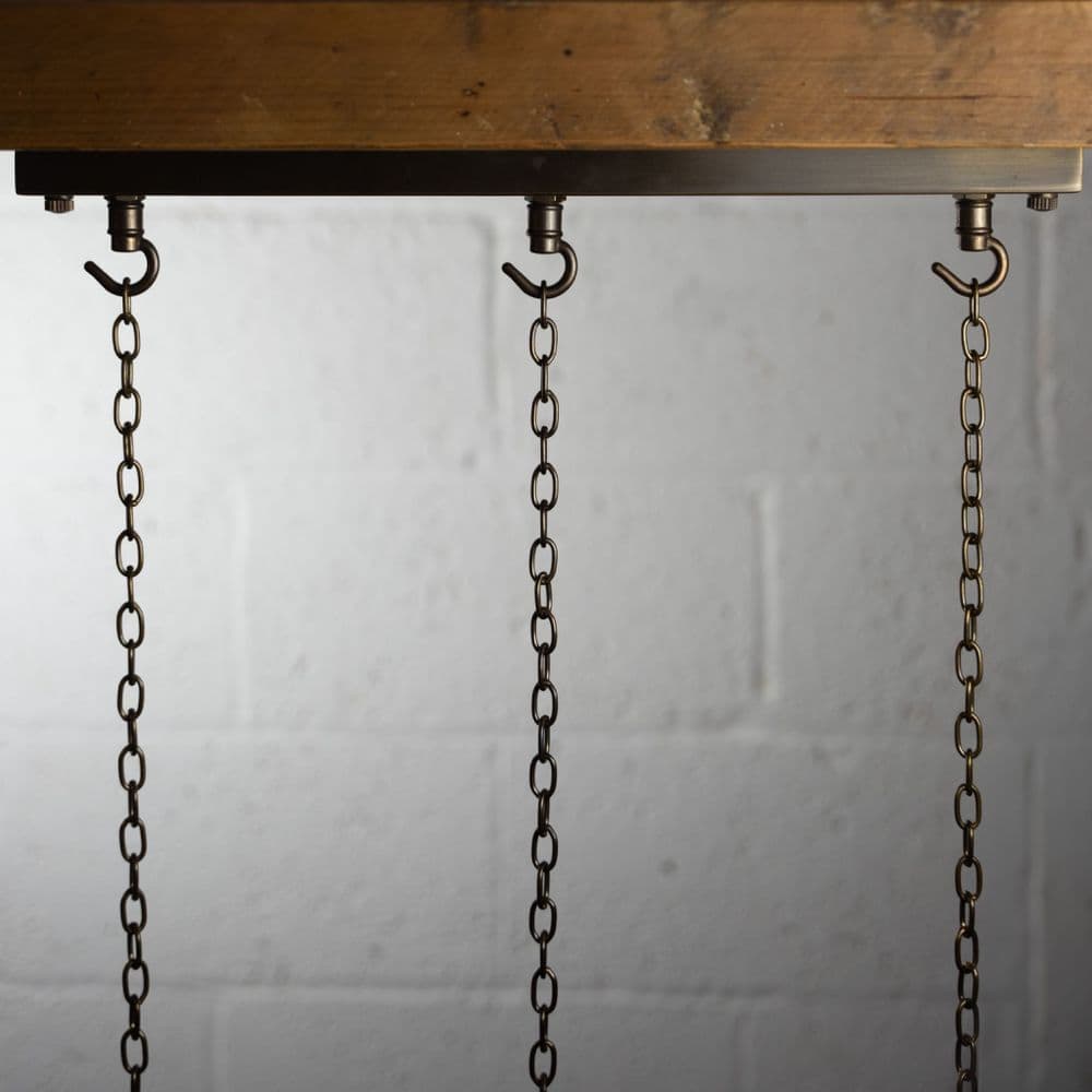 450mm Hooked Ceiling Rose Bar - Antique Brasss