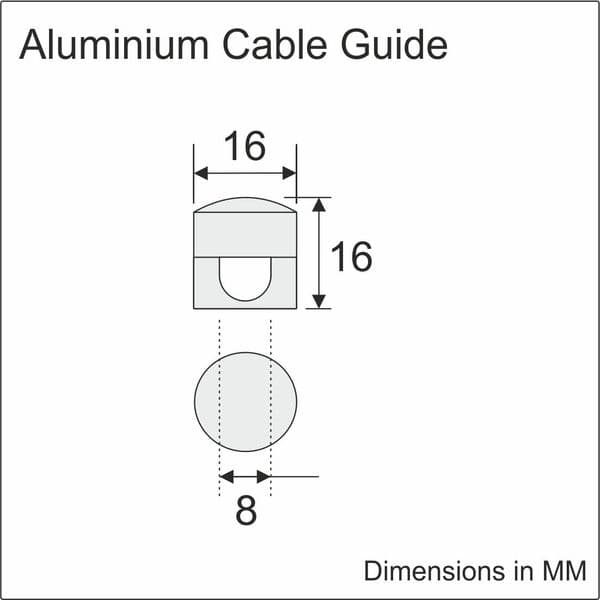 Aluminium Cable Guide Antique Brass Plated