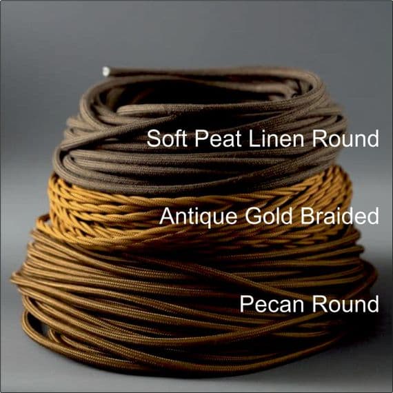 Braided Vintage Lighing Cable in Gold