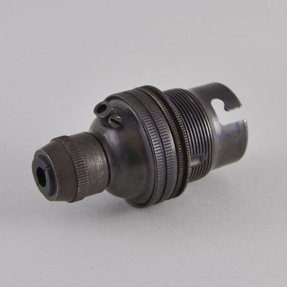 B22 Vintage Socket Bayonet - Gun Metal with shade holder