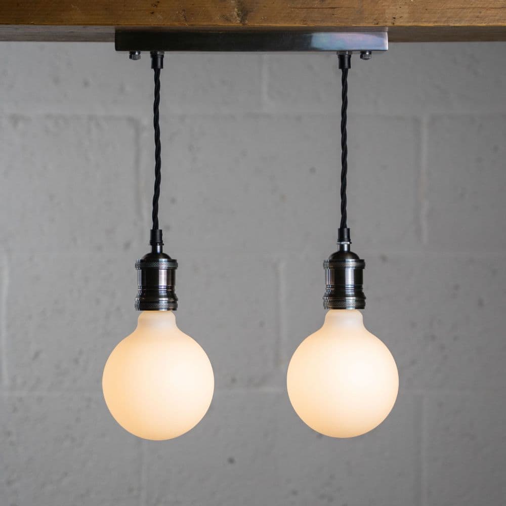 Bare Bulb Bar Pendant with Porcelain Bulbs