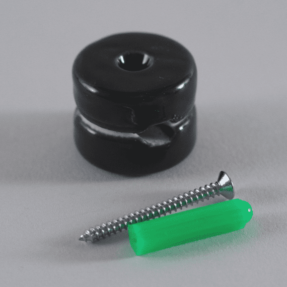 BLACK Porcelain Guide for Round Cable