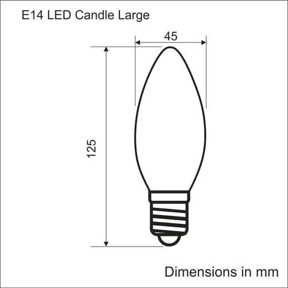 Chandelier Large Candle LED E14