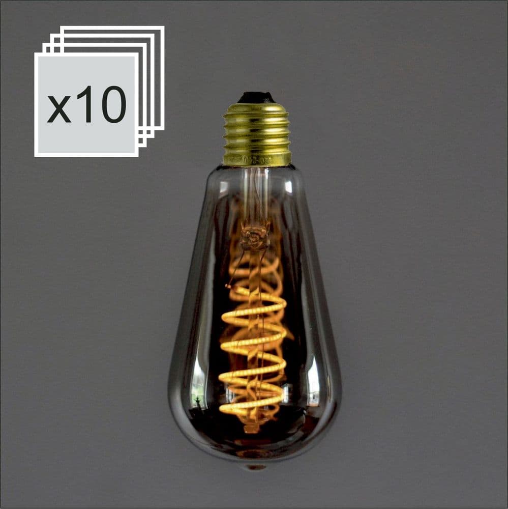 Edison Medium LED E27 Spiral Smoke Bulk Discount