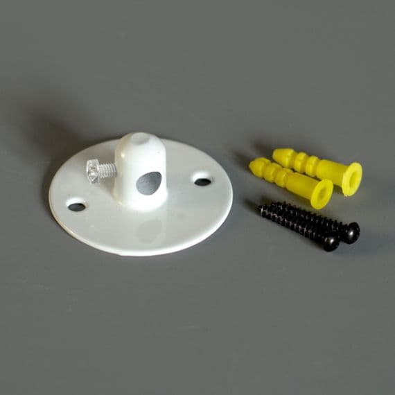 Flanged Metal Cable Guide in White