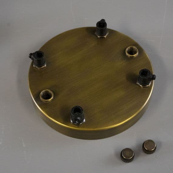 Four Cable Ceiling Rose - Antique Brass