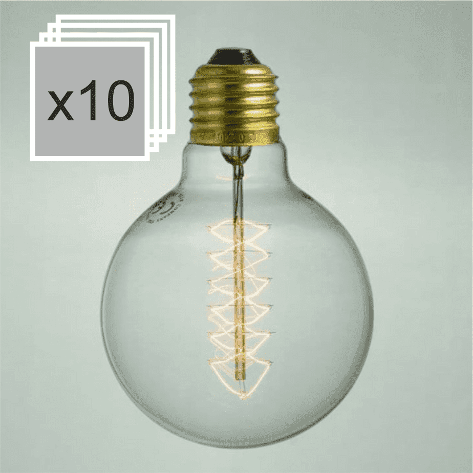 Globe Medium Spiral E27 40W - Bulk Discount