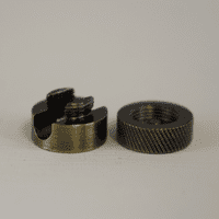 Knurled Aluminium Cable Guide Antique Brass Plated