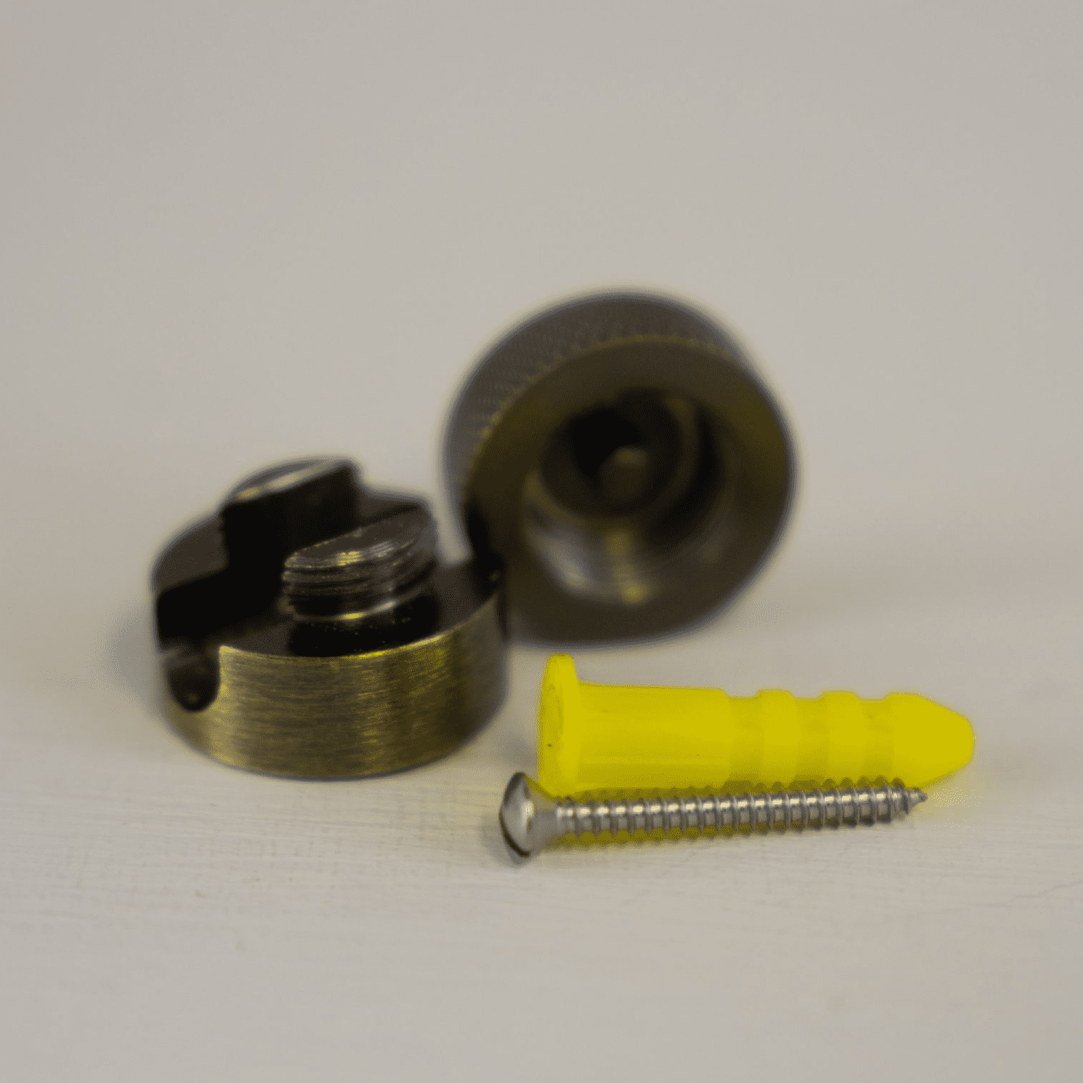 Knurled Aluminium Cable Guide Antique Brass Plated