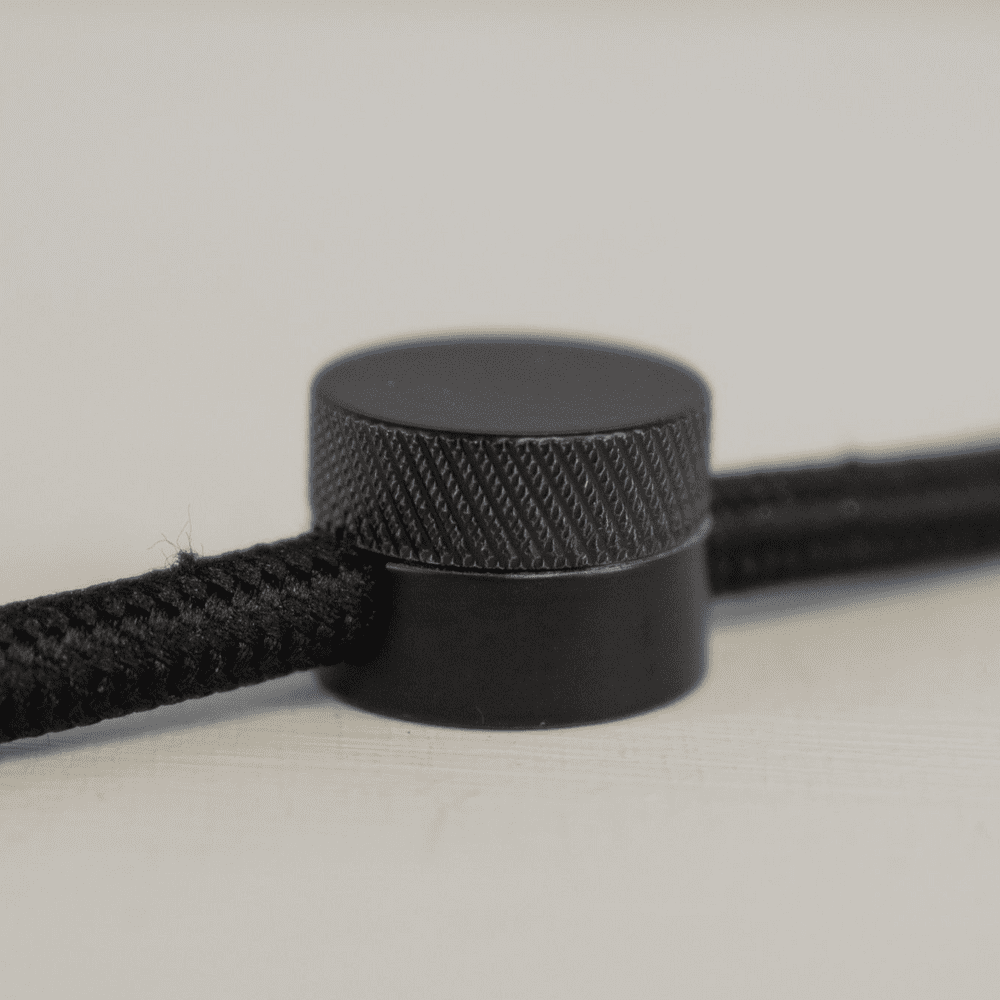 Knurled Aluminium Cable Guide Matt Black