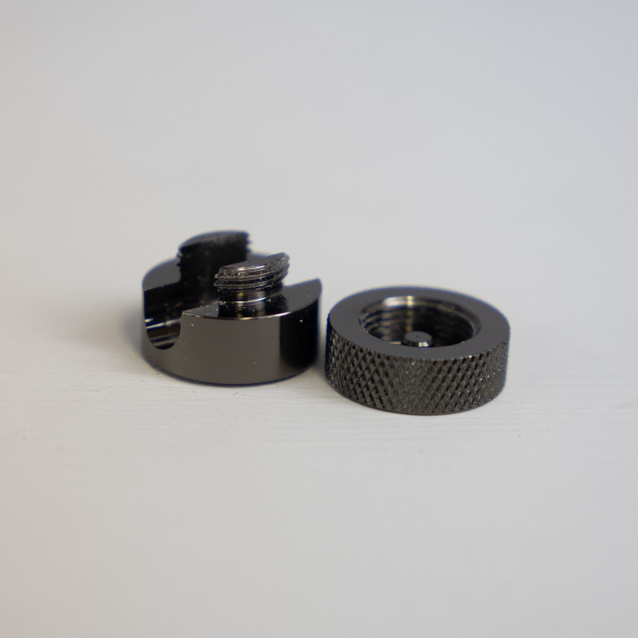 Knurled Aluminium Cable Guide Obsidian Plated