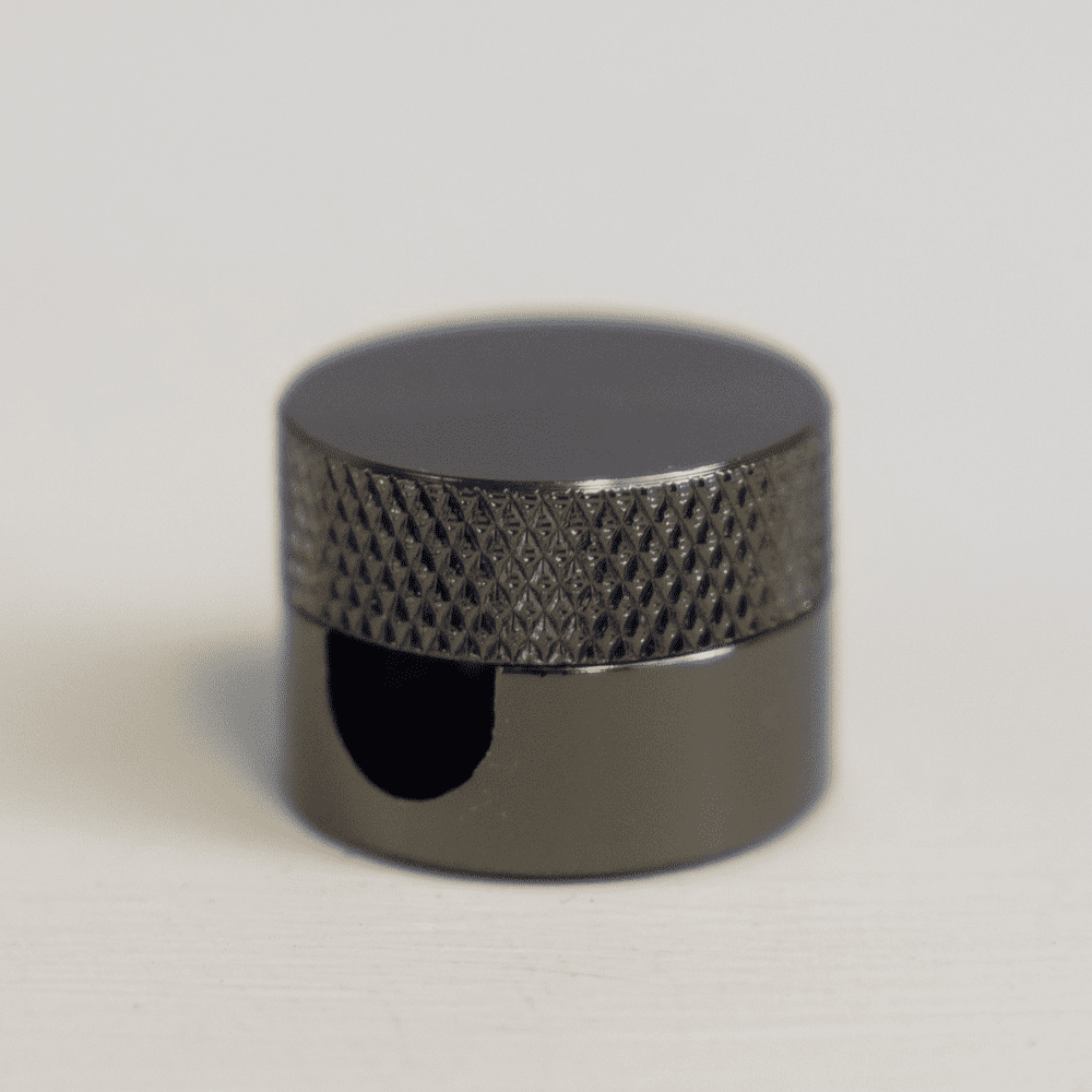Knurled Aluminium Cable Guide Obsidian Plated