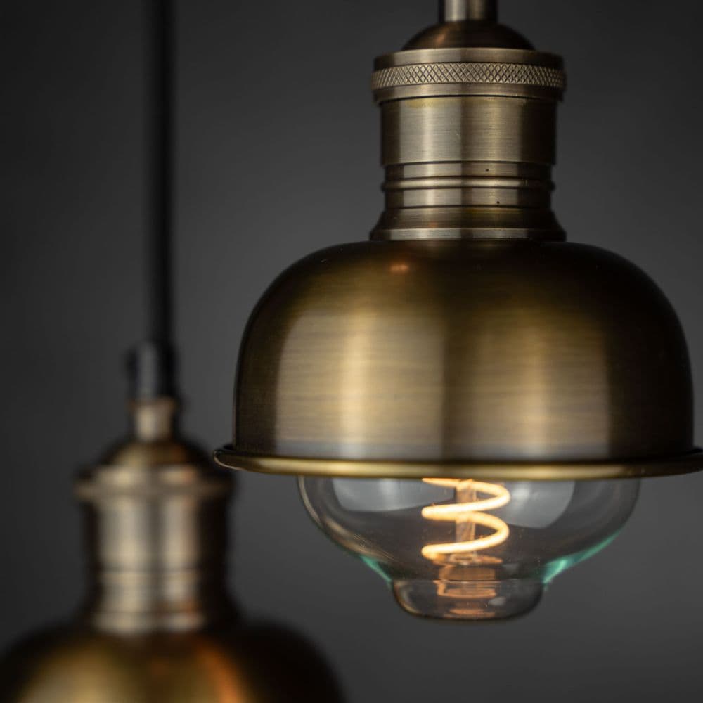 Solid Brass Vintage Pendant Lighting available in an aged brass and ...
