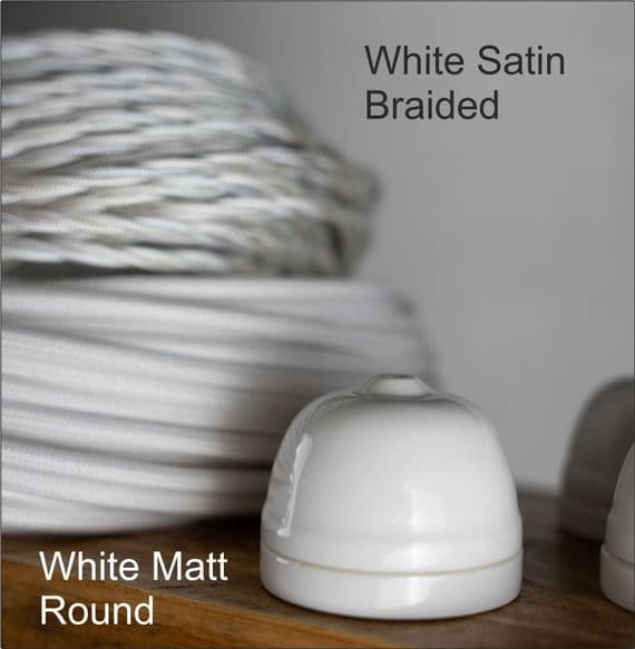Porcelain Ceiling Rose Domed White