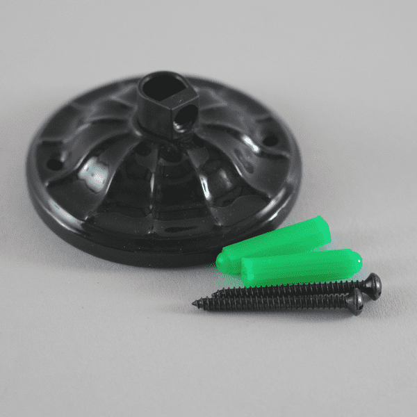 Porcelain Ceiling Rose Small Black