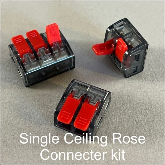 Single Hole Ceiling Rose Connector kit - 3 Core Cable