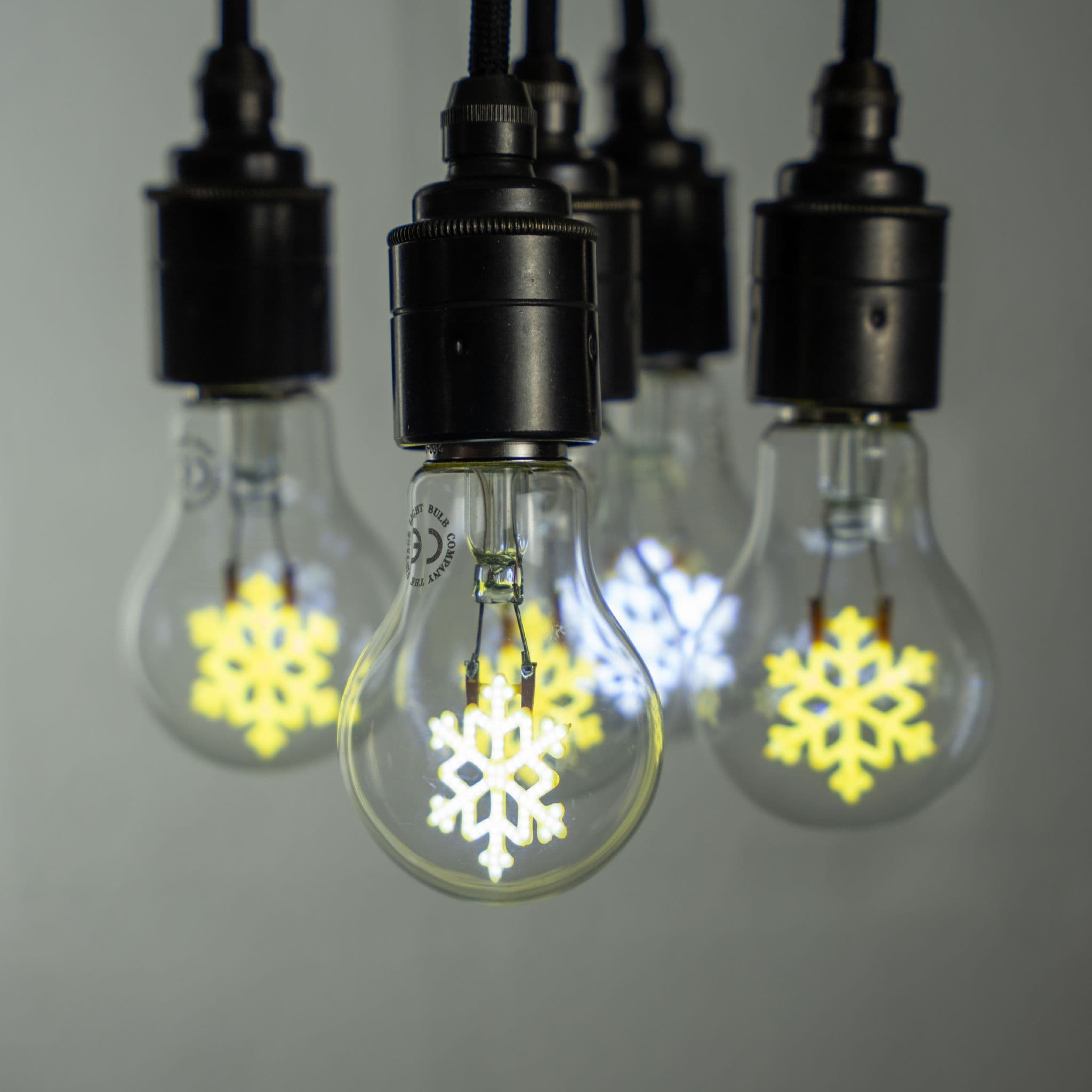 Snow Light Bulb Lighting 230VAC 6W WHITE G95 WARM WHITE LED ICE FLOWER