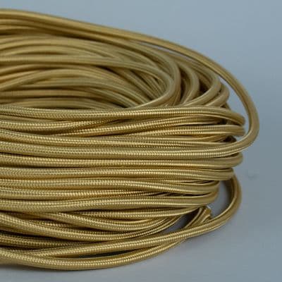 SOFT GOLD Braided Fabric Lighting Cable