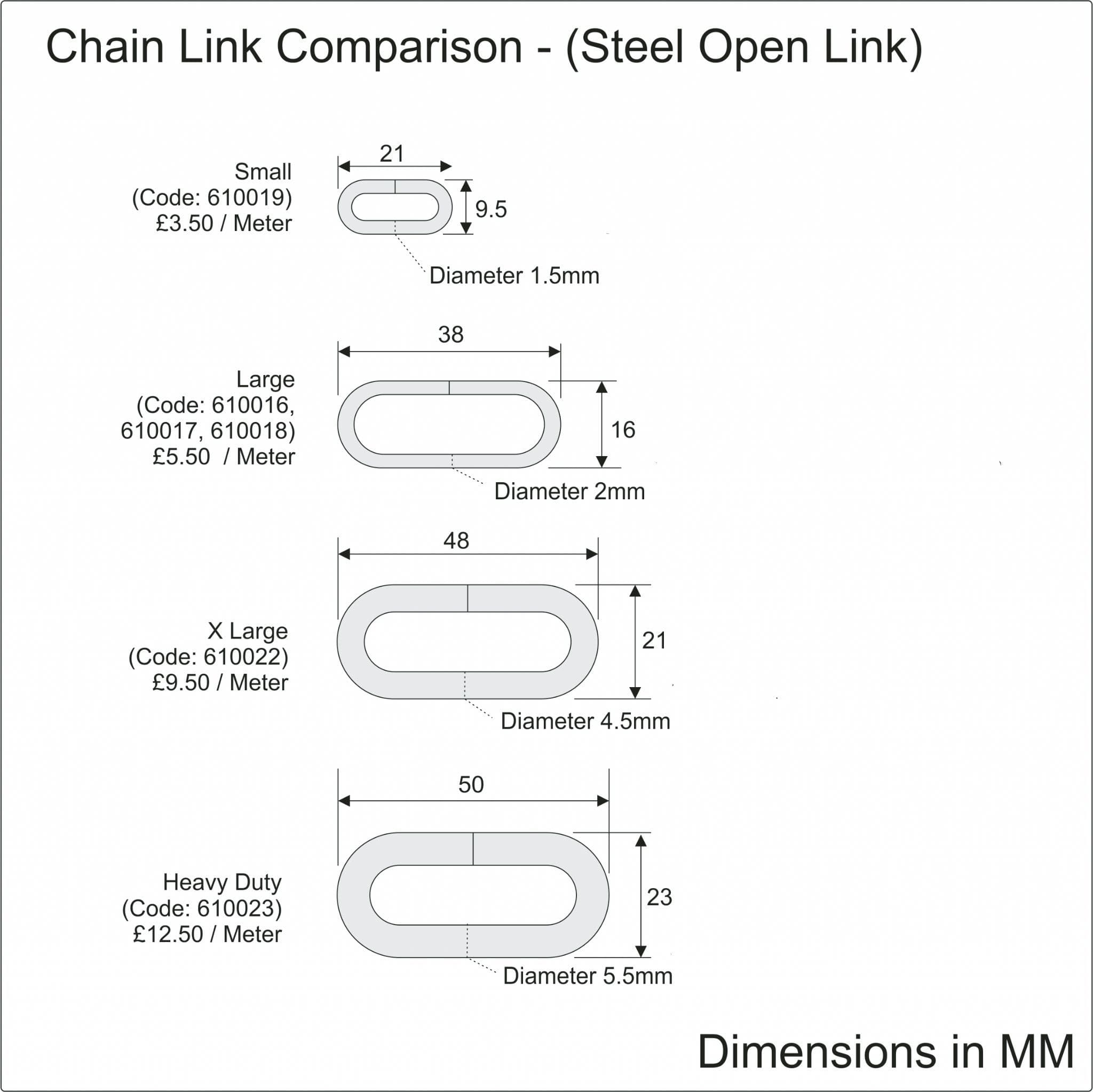Steel Plated Lighting Chain Heavy Duty - Antique Bronze finish