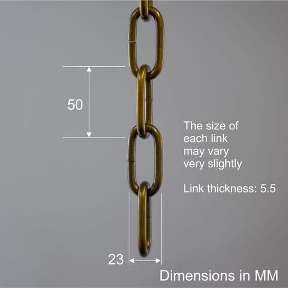 Steel Plated Lighting Chain Heavy Duty - Antique Bronze finish