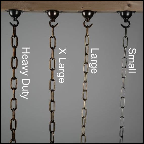 Steel Plated Lighting Chain X Large - Black
