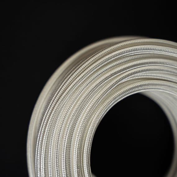 Round Fabric lighting cable in black
