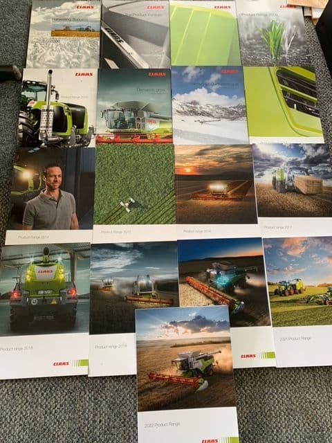 17 x Claas Complete Product Range Catalogues from 2006-2022