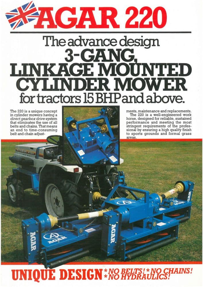 Agar 220 3-Gang Linkage Mounted Cylinder Mower Brochure