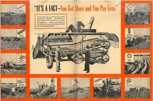Allis Chalmers Model 60 All Crop Harvester "Play Safe" Brochure
