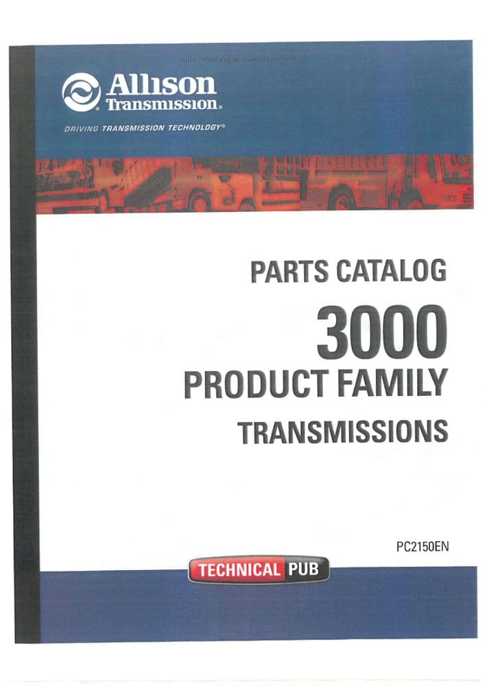 Allison Transmission 3000 Series Parts Manual