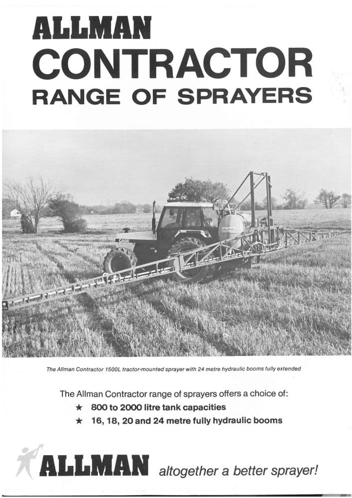 Allman Contractor Range of Sprayers Brochure