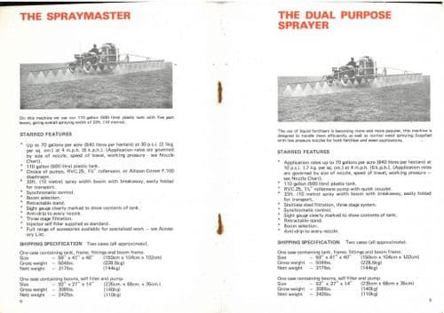 Allman Sprayer Range Catalogue Brochure - 1969 - Speedispray Sprayall ...