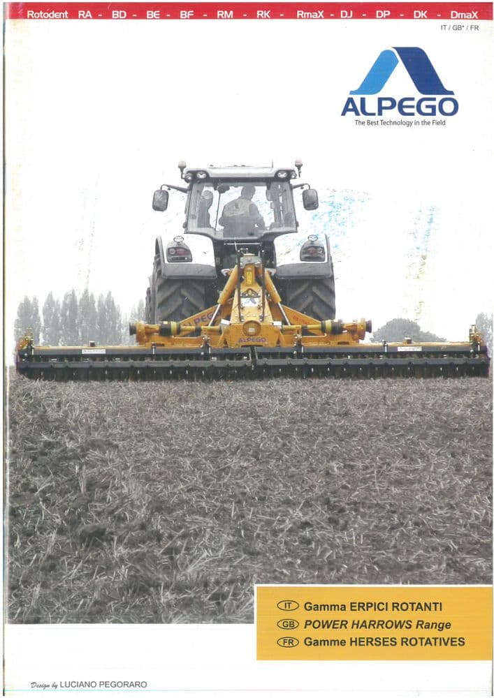 Alpego Power Harrows Range Rotodent RA BD BE BF RM RK RmaX DJ DP DK ...