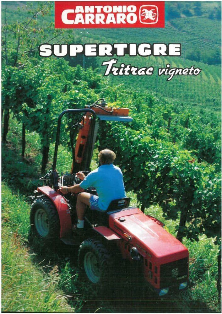 Antonio Carraro Tractor Supertigre Tritrac Vigneto Brochure
