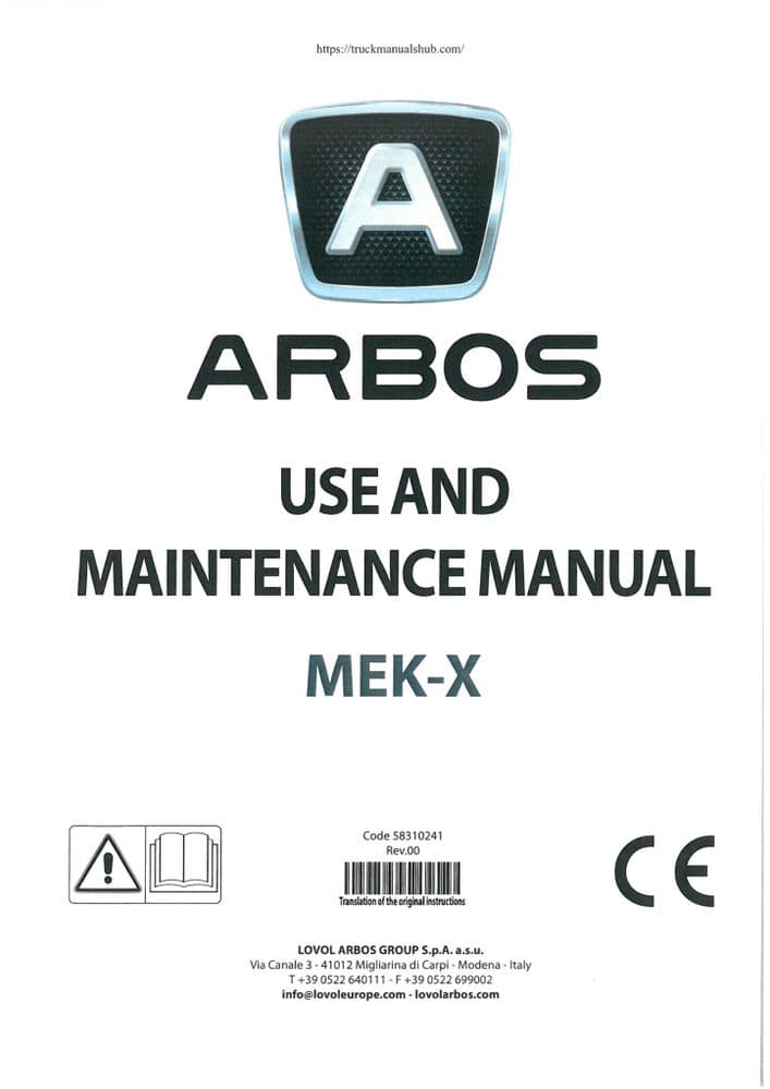 Arbos Tractor MEK X250 X300 X350 X400 Operators Manual