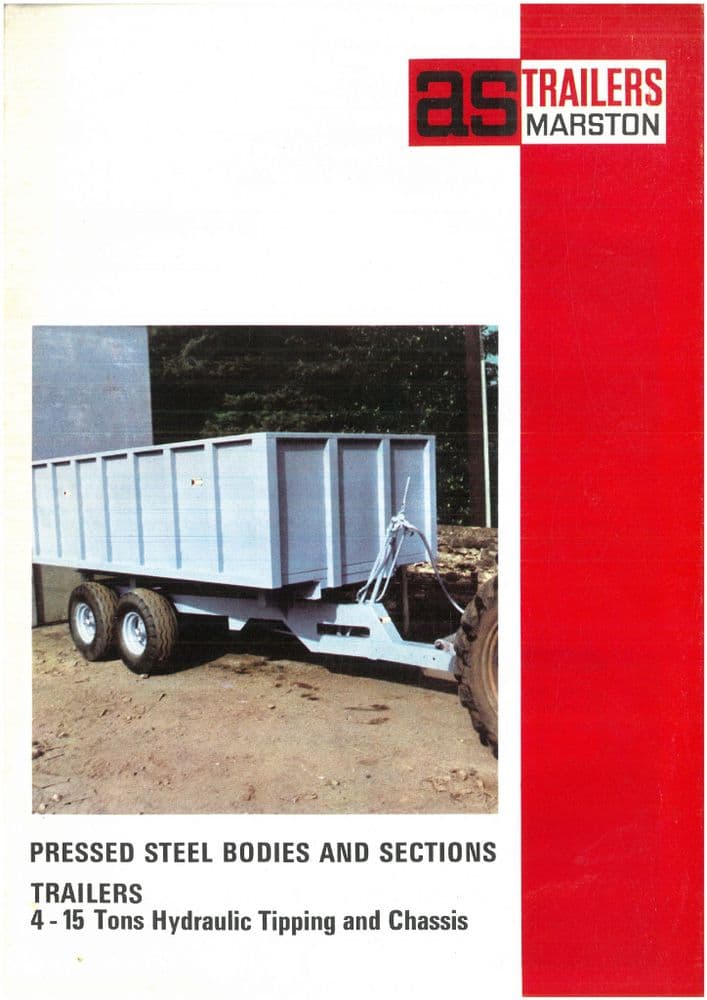 AS Marston Trailers 4 to 15 Tons - Hydraulic Tipping and Chassis Brochure